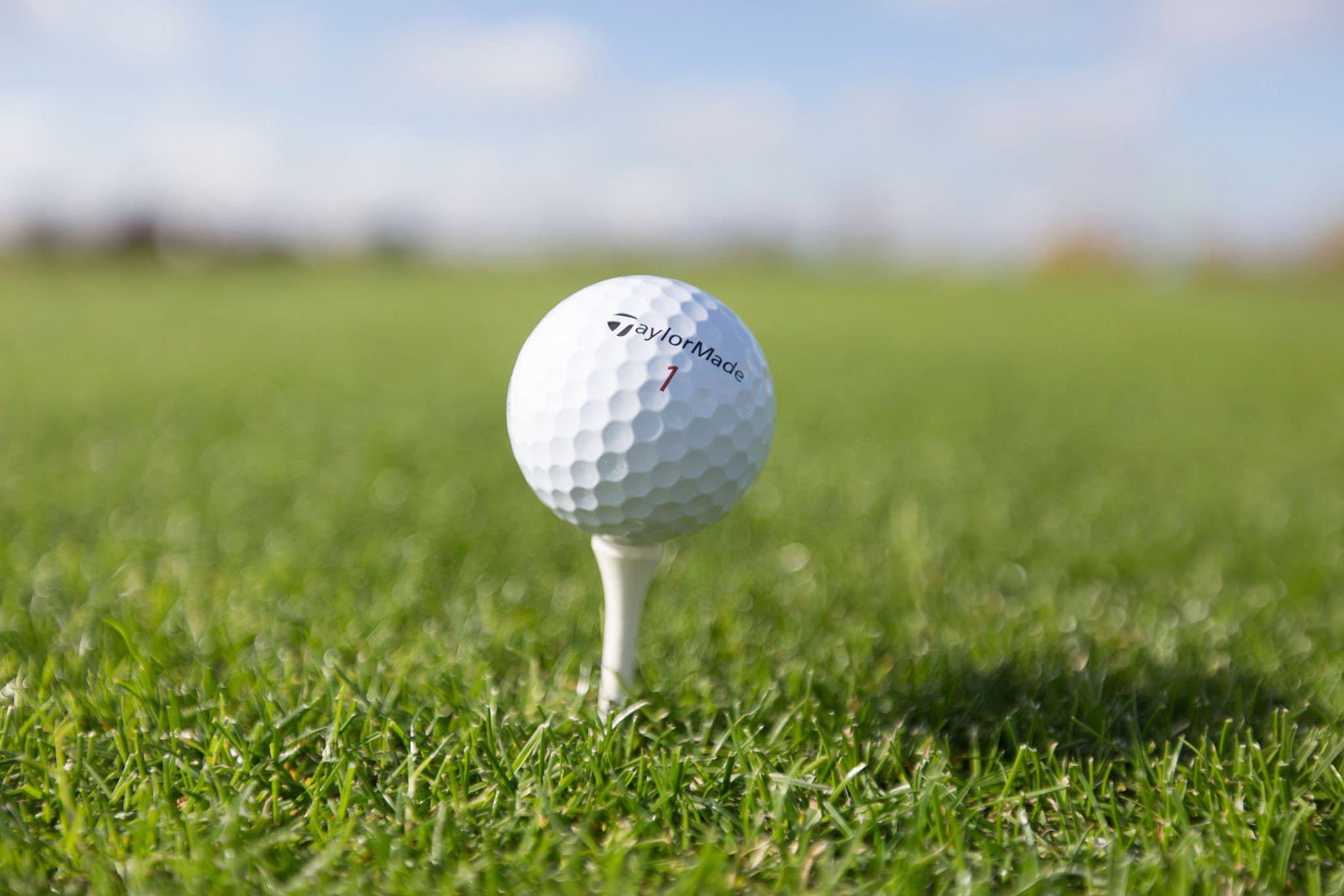 TaylorMade Golf Ball on Tee